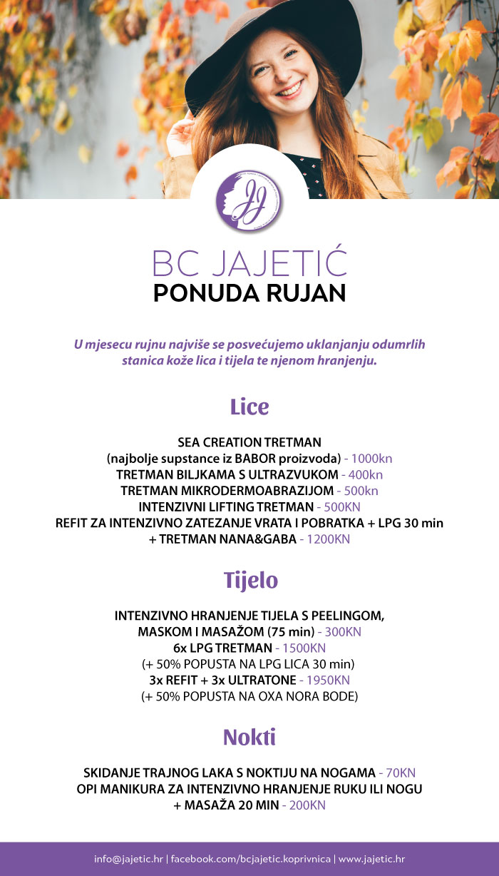 Rujan-2021 - Beauty centar Jajetić